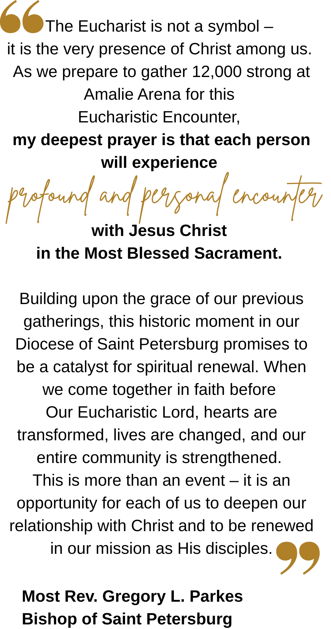 Eucharistic Encounter - Diocese of Saint Petersburg